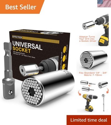 Self-Adjusting Universal Socket 1/4'' - 3/4'', 7mm-19mm Adapter - Gift ...