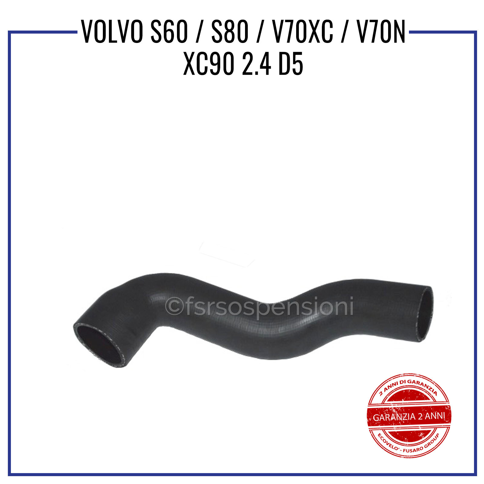 Sleeve Intercooler Hose for Volvo S60 S80 V70XC V70N XC90 2.4 D5 ...