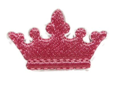 Pink Princess Crown Embroidered Iron On Patch 1.5 Inches | eBay