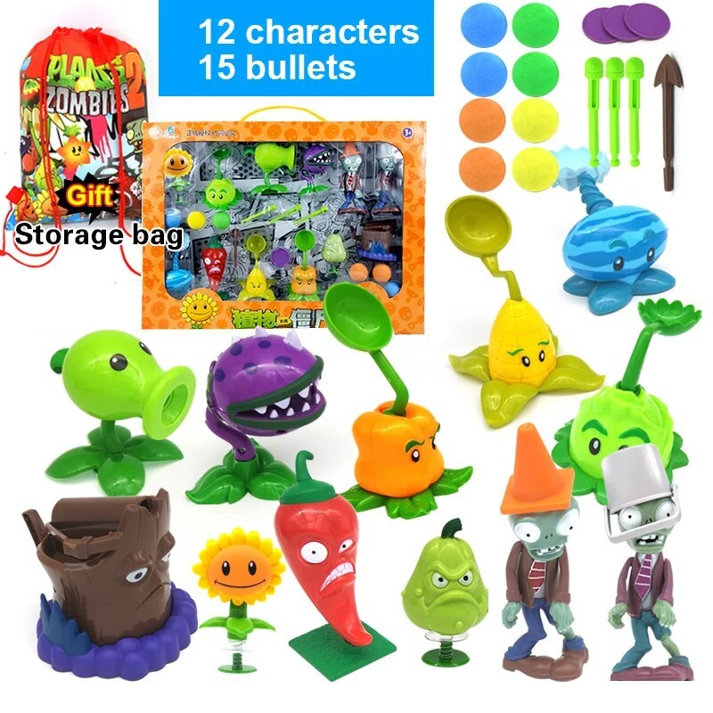PLANTS VS ZOMBIES 2 Toys Full Set New Role Pea Shoote Alliance Bullet ...