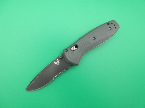 Benchmade 585 Mini Barrage Osborne S30V Combo Edge Folding Knife Gray ...