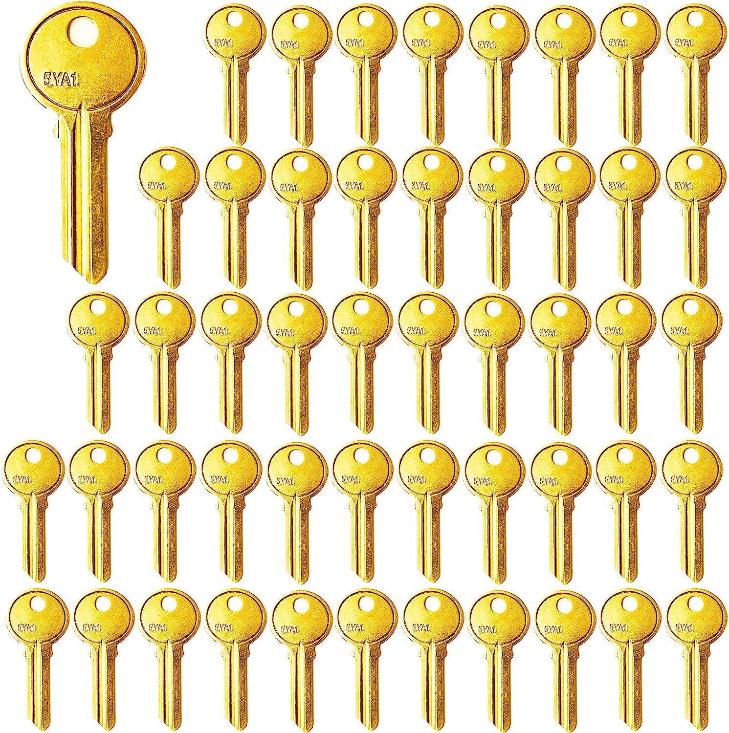 50PCS YA1 (Y1) BRASS Key Blanks 50Keys Master 5Pin YA1 Padlock Key ...