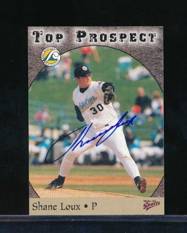 1998 Multi-Ad #25 Shane Loux West Michegan WhiteCaps Card Signed ...
