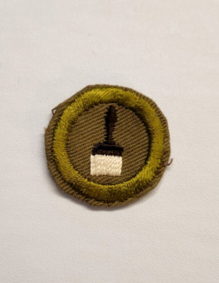 BSA Boy Scout Merit Badge Painting Type C Narrow 1936- 1946 | eBay
