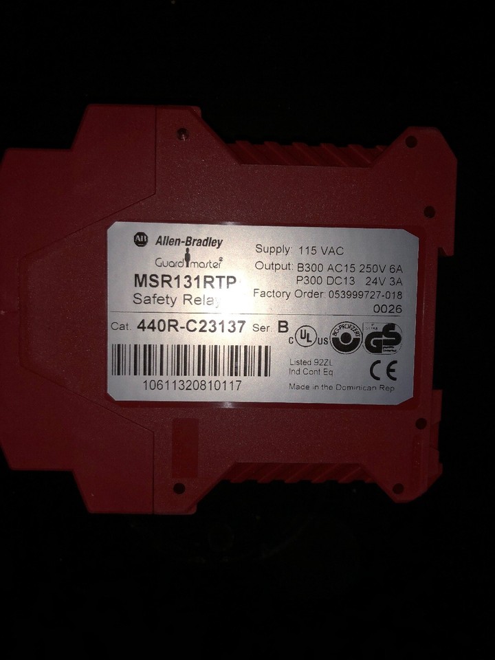 Allen-Bradley Guardmaster MSR131RTP Safety Relay | eBay