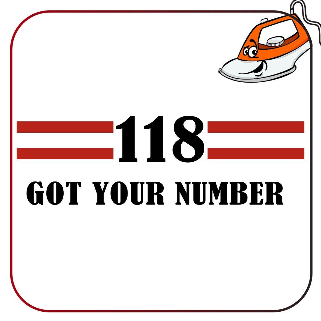 118 Got Your Number TShirt Iron On Fabric Heat Transfer Hen Do Party ...