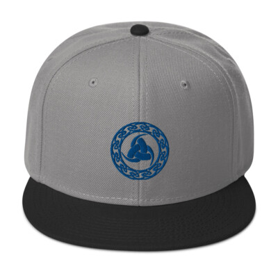 Blue Odin's Knot - The Valknut Embroidered Celtic Flat Bill Hat ...
