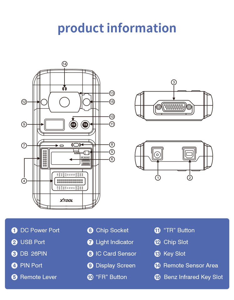 XTOOL KC501 IMMO Car Key Programming&Coding Read Chip ID Tool For VW ...
