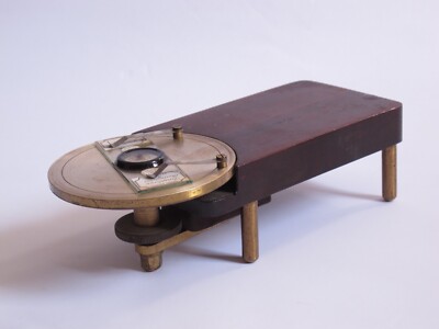 Antique wood/brass Microscope slide ringing table. | eBay