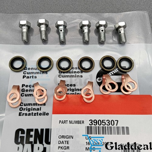 Fuel Return line Bolt kit for Dodge Cummins 89-98 12v 4bt 6bt 6ct ...