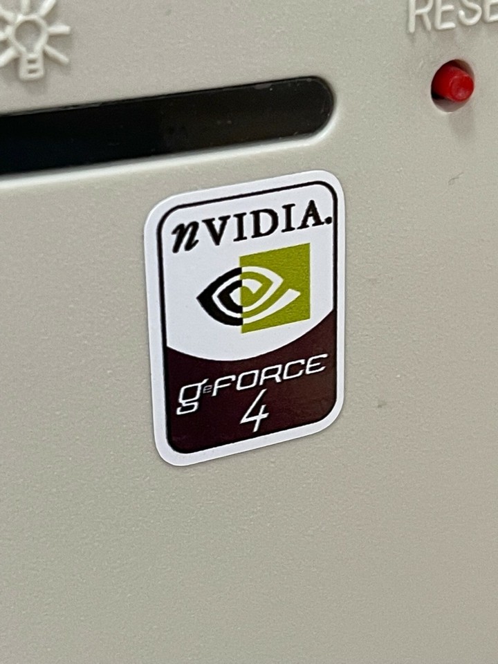 NVidia TNT2 RIVA Geforce 2 3 Ti4200 256 Vintage Retro PC Case Badge ...