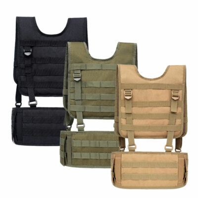 Tactical H-Harness Waist Battle Belt Suspenders Hunting Molle Vest ...