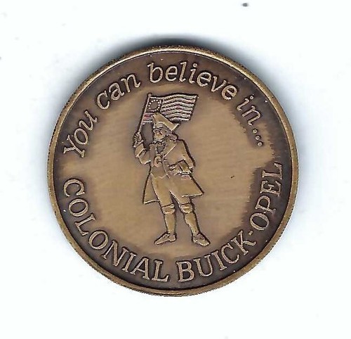 VINTAGE 1971 COLONIAL BUICK OPEL AUTOMOBILE CAR NEW ORLEANS COIN TOKEN ...