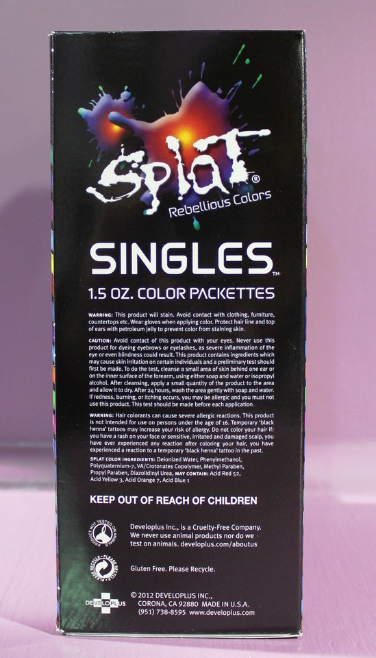 Splat Singles Hair Color Dye Foil Packs 2 PACK 1.5oz Each You Choose ...