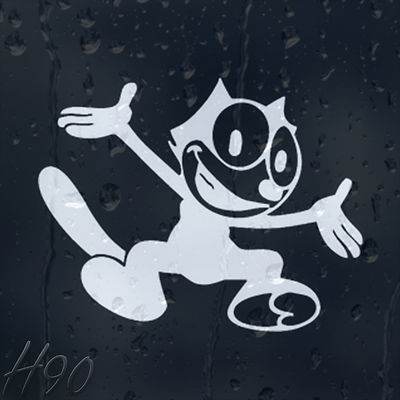 Funny Felix The Cat Car Or Wall Decal Vinyl Sticker | eBay UK
