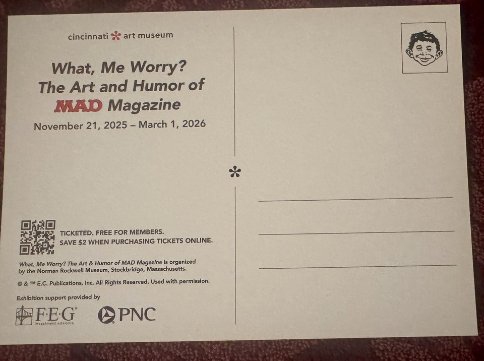 2025-26 Fall Winter Cincinnati Ohio Art Museum Mad Magazine Exhibit ...