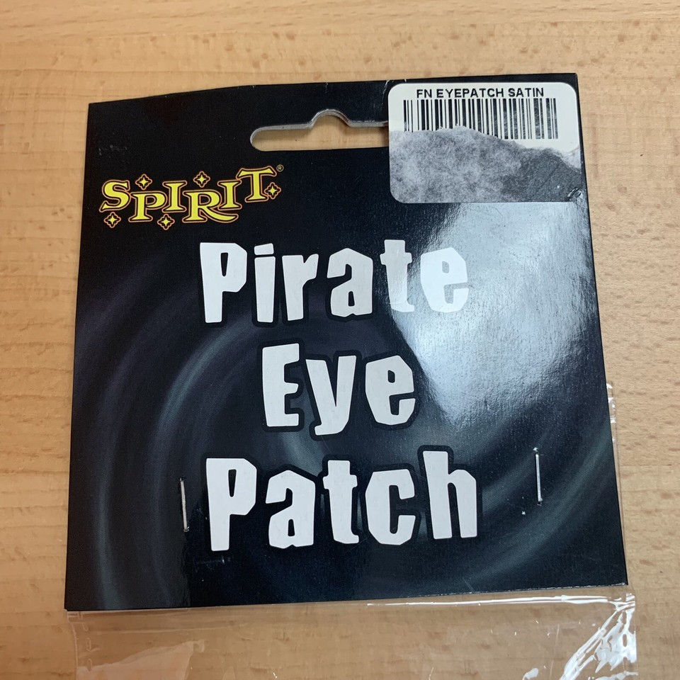 Spirit Halloween Pirate Eye Patch Costume Accessory Blackbeard ONE SIZE ...