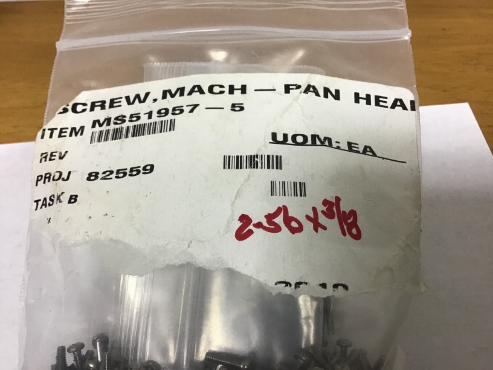 Qty (100) 2-56 X 3/8" Long Stainless Phillips Pan Head Screws, MS51957 ...