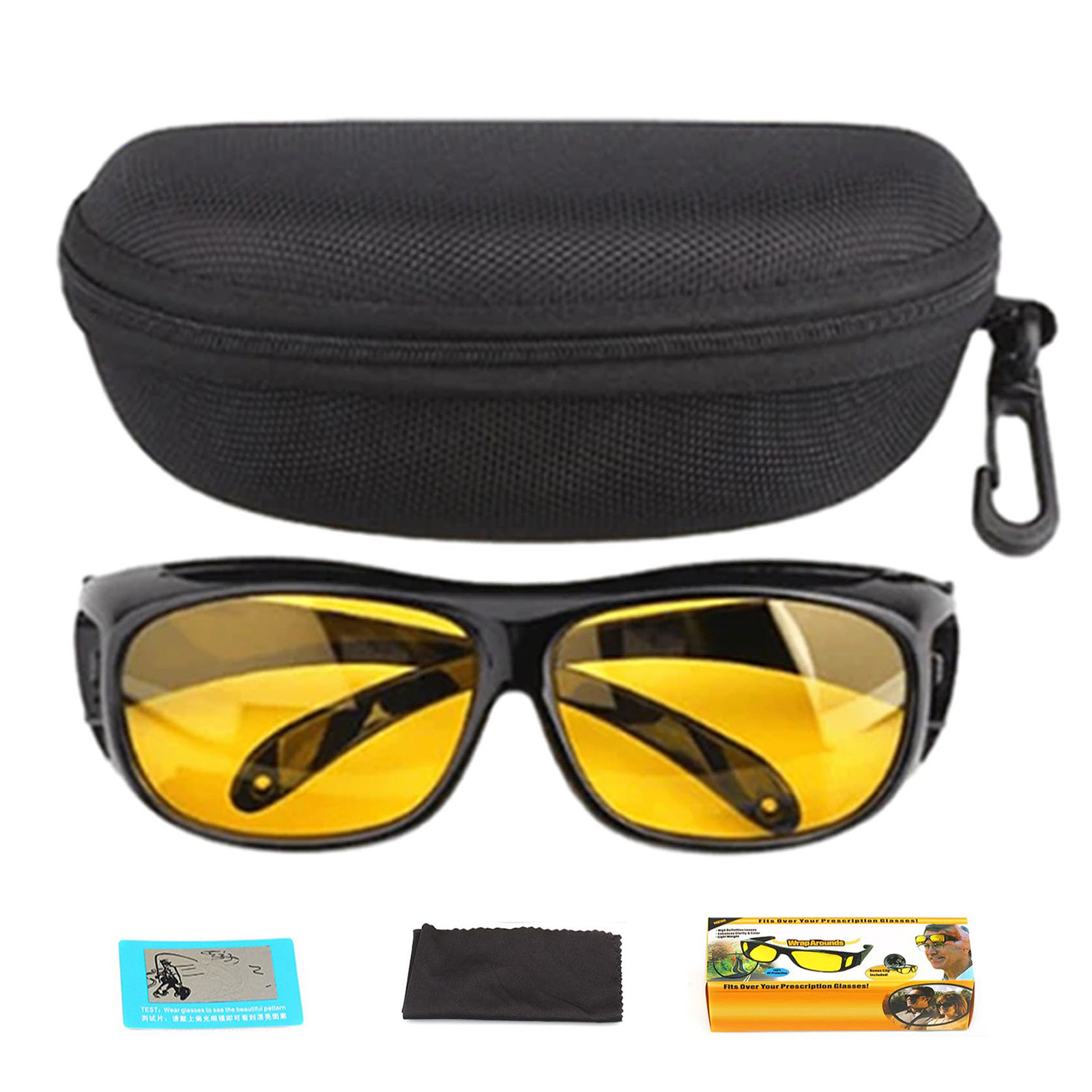 Night Driving Glasses Polarized Anti-glare, Yellow Tinted Glasses for ...