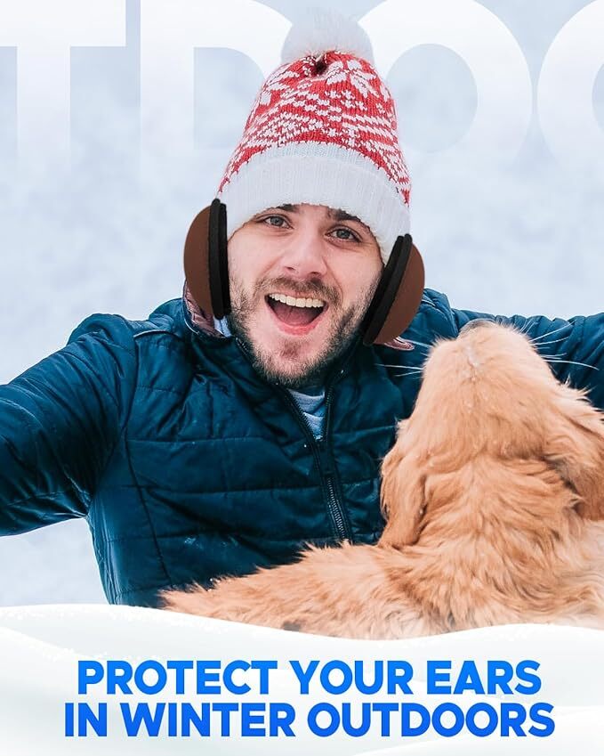 Ear Muffs Winter Ear warmers Fleece Earwarmer Men Women Behind the Head ...