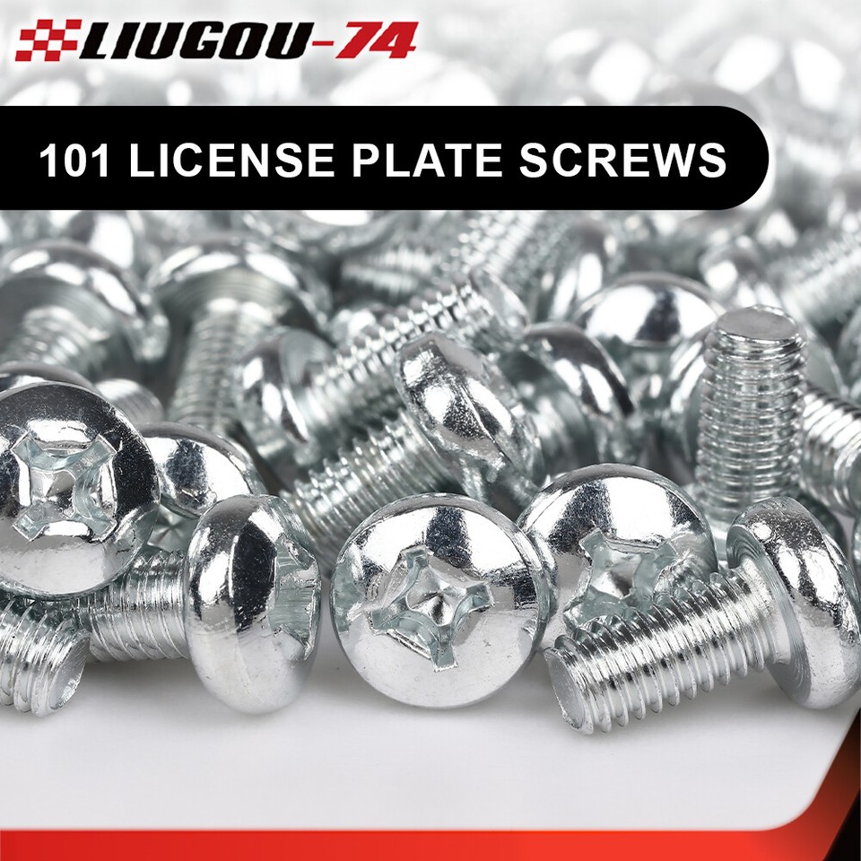 100 License Plate Screws for Mercedes Benz / Audi / Japanese | 6mm x ...