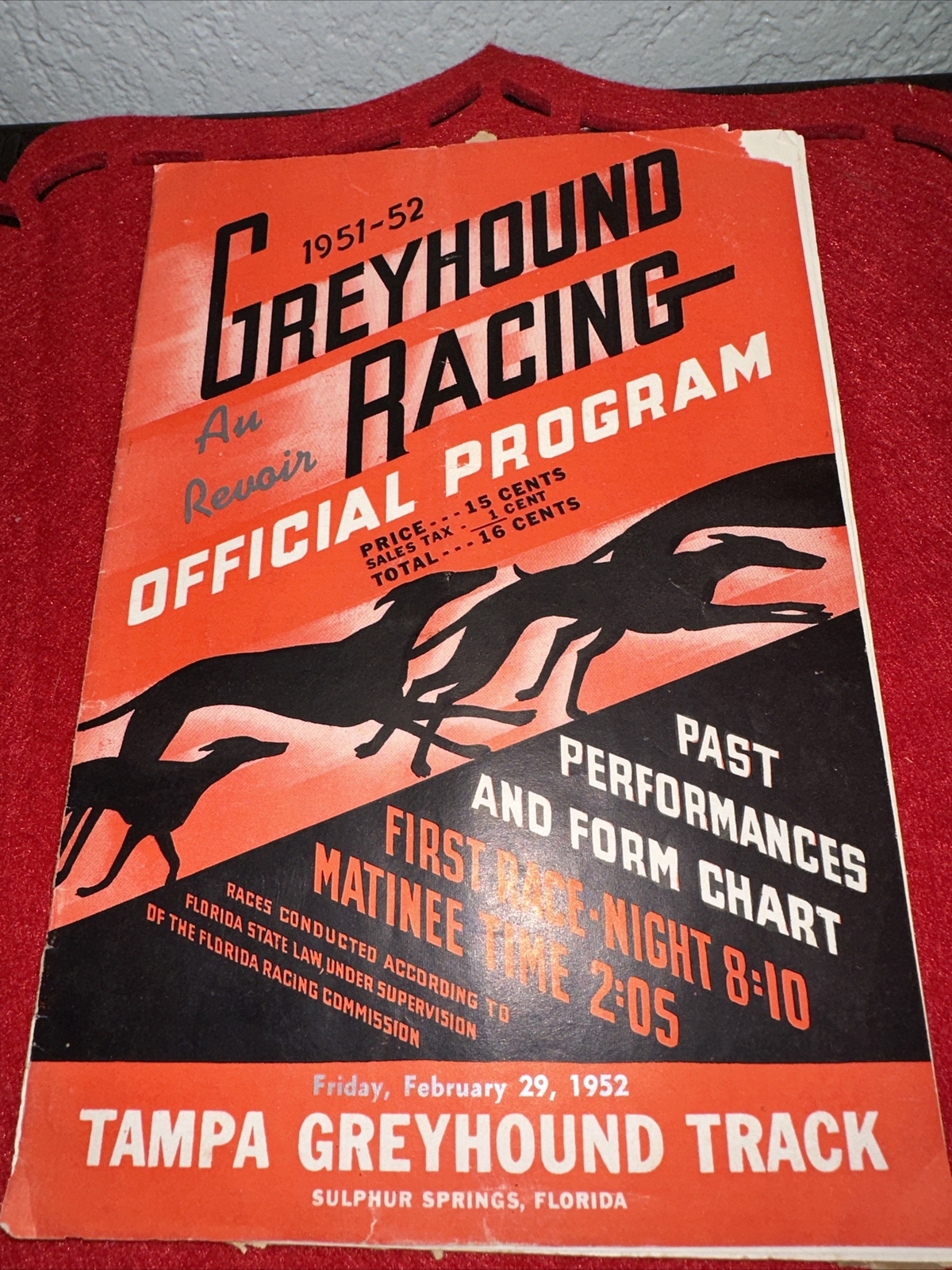 1951-52 Greyhound Racing Official Program Tampa | eBay