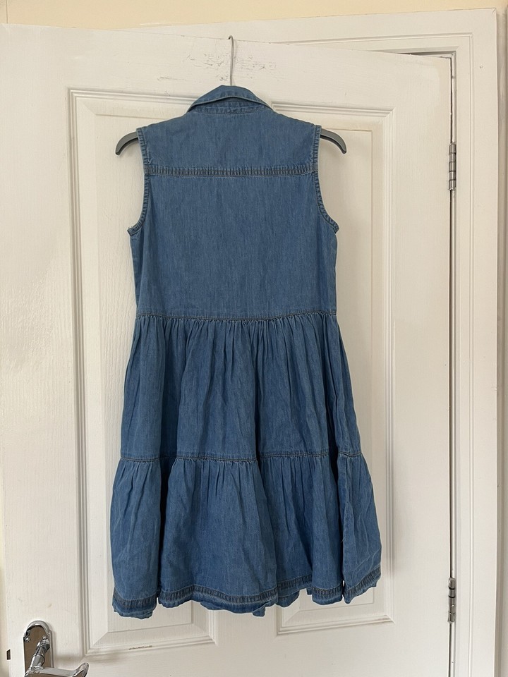Girls lightweigjht denim dress age 10-11 | eBay