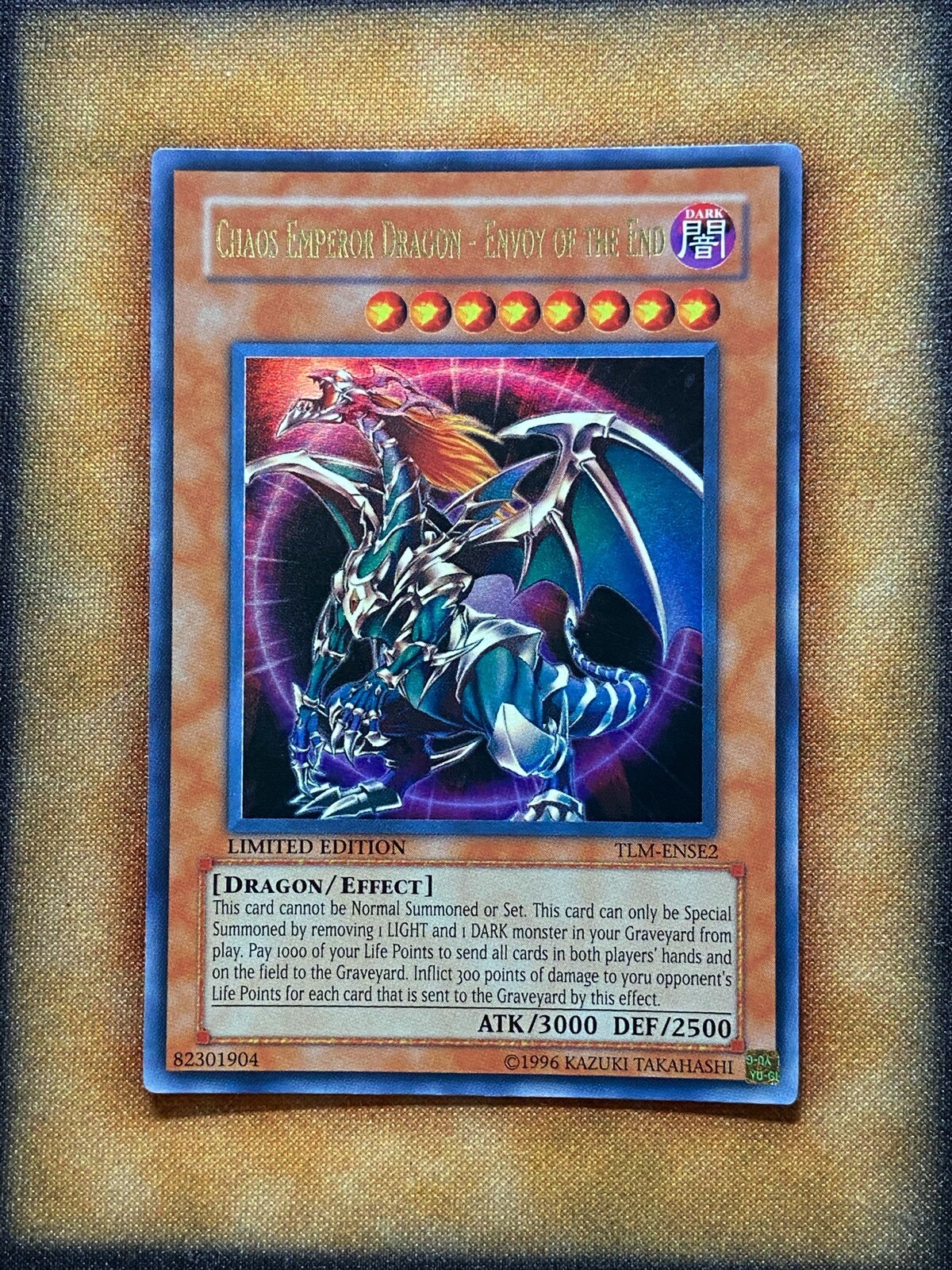 Yugioh Chaos Emperor Dragon - Envoy Of The End TLM-ENSE2 Ultra Rare NM ...