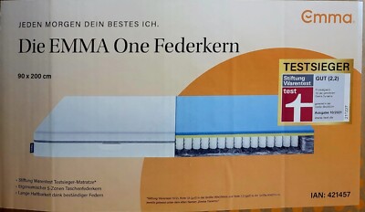 EMMA ONE FEDERKERN 5-Zonen Taschenfederkernmatratze - 90x200 cm NEU | eBay