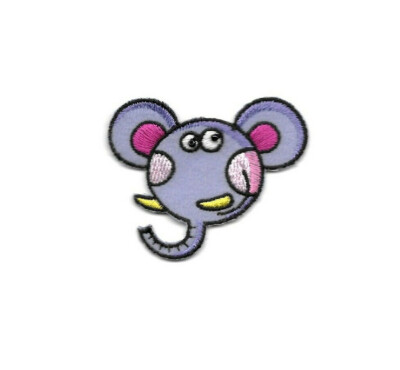 Elephant - Wild Zoo Animal - Childrens Purple Elephant Head - Iron On ...