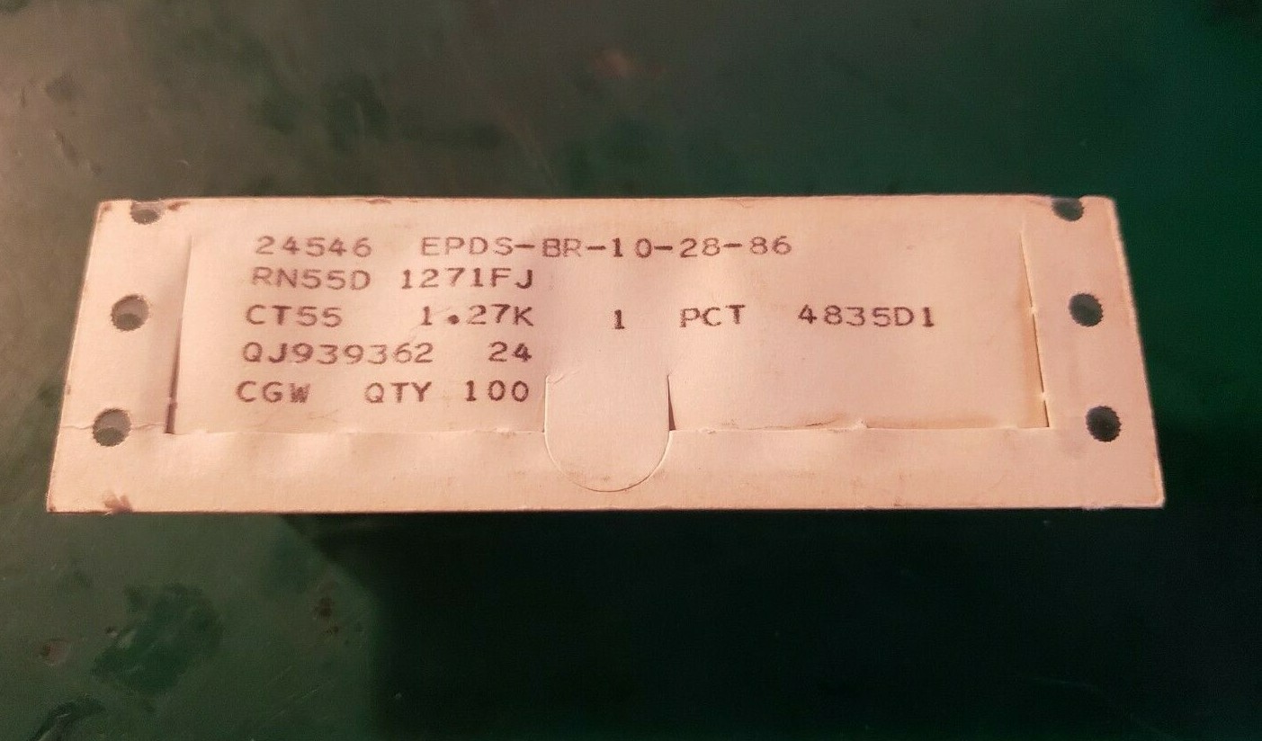 BEI RN55d resistors 10 to 29.9 OHMs 1% Brand New In package of 100 pcs ...