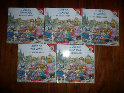 NEW Lot of 5 JUST SO THANKFUL Mercer Mayer GUIDED READING Lit Circle ...