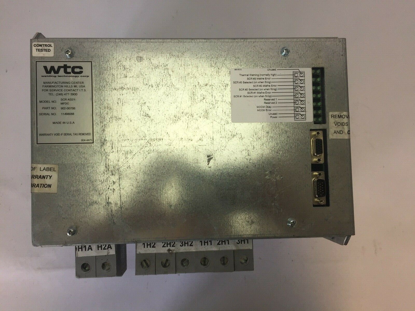 WTC SCR ASSY-MFDC CONTROLLER MODULE | eBay