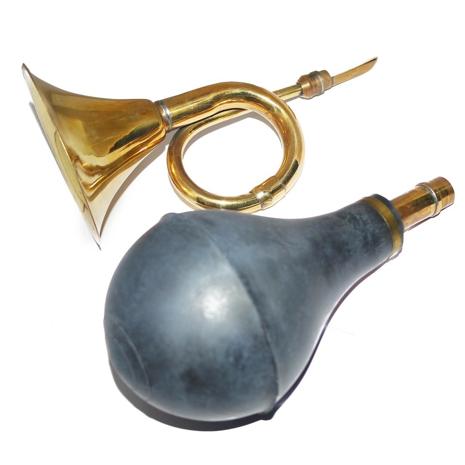 Vintage Antique Trumpet Brass Taxi Horn Rubber Bulb Bugle Car Bike ...