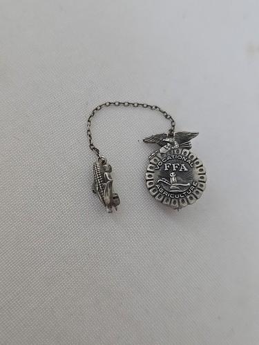 Vintage FFA Future Farmers Vocational Agricultural Award Pin Silver ...
