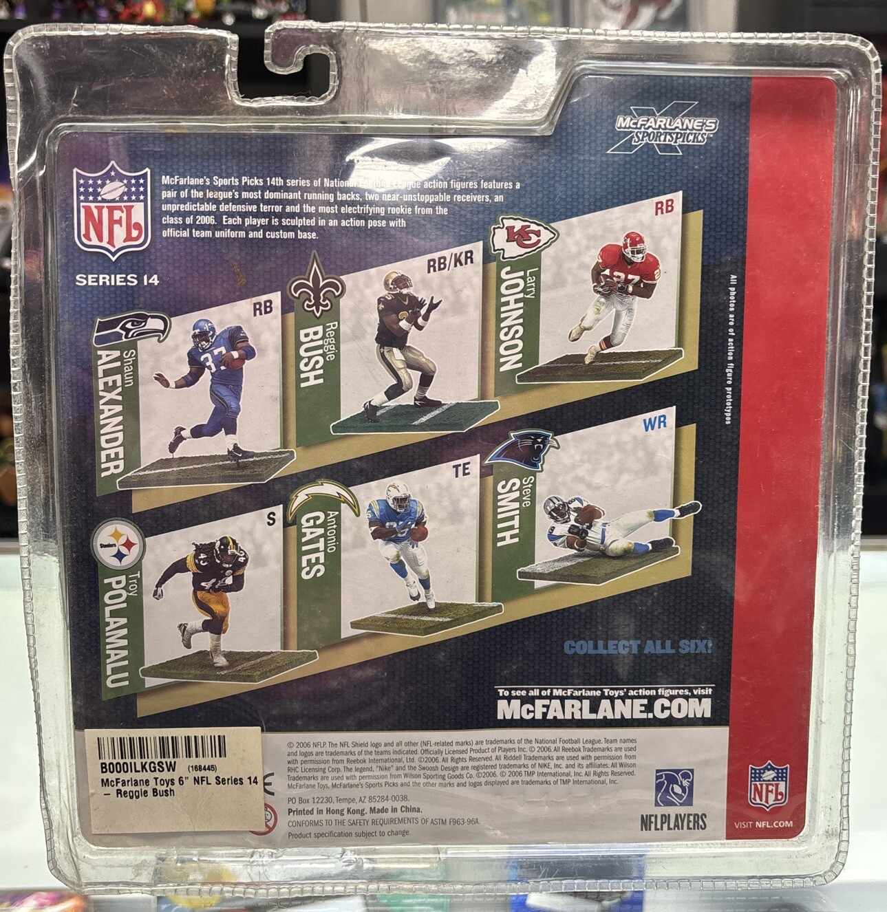 NFL Reggie Bush Saints Black & White Jersey Action Figure McFarland ...