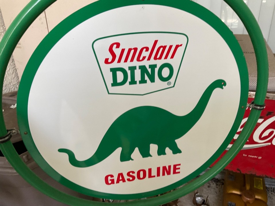 Vintage Sinclair Street Advertising Lollipop Sign - T | eBay