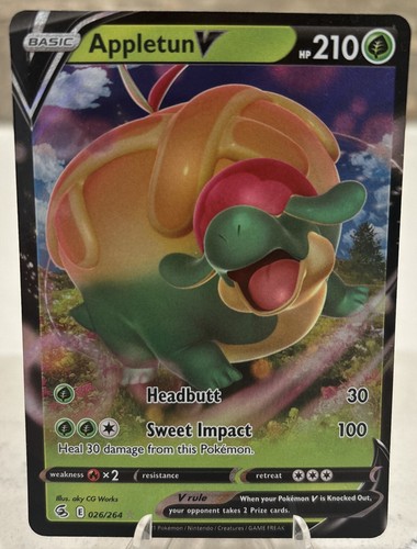Appletun V 026/264 Full Art Ultra Rare - 2021 Pokemon Fusion Strike NM ...