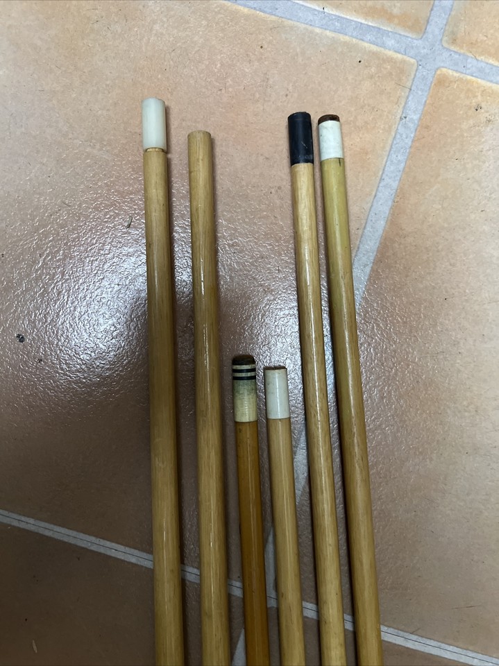 Willie Mosconi Cue Stick Ajay Wooden Pool Billiard 56" 2 Pc 51.5” Lot ...