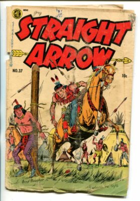 STRAIGHT ARROW #37-1954-WESTERN-FRED MEAGHER INDIAN ART-pr | eBay