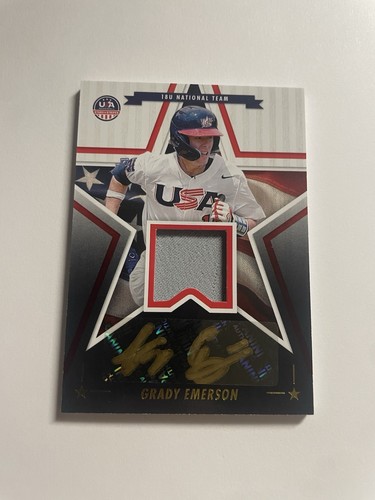 Grady Emerson 2025 Panini Stars & Stripes Baseball USA GU Rookie Patch ...