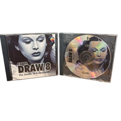 Corel Draw 8 CorelDraw 3 Disc Set PC CD-ROM Software Windows W/ Key ...