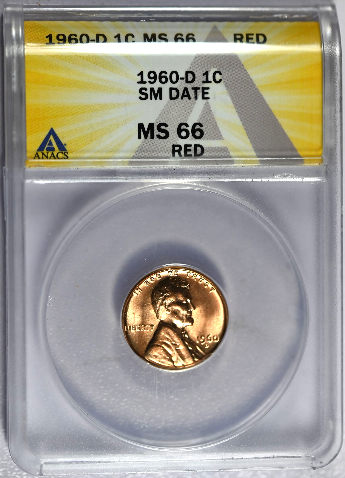 1960-D Small Date ANACS MS 66 RED Lincoln Cent | eBay