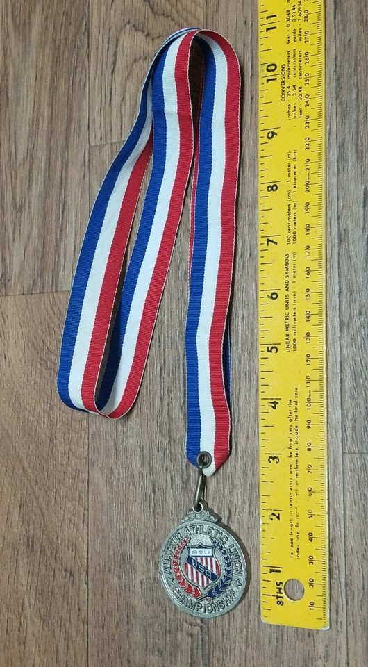 Amateur Athletic Union United States AAU USA Silver Tone Medal Award ...