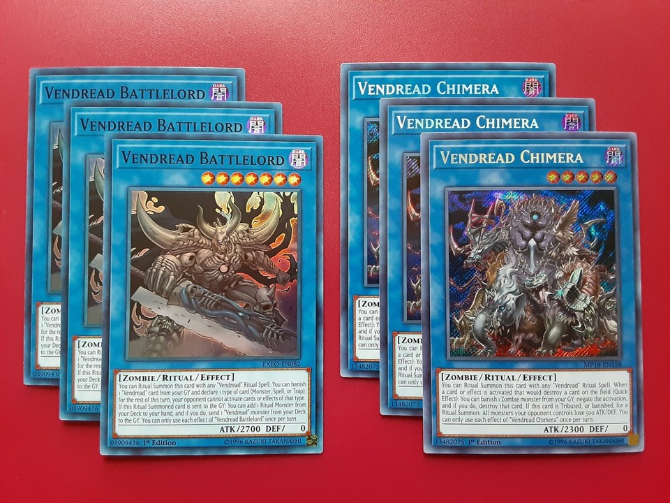 Yugioh Vendread Deck 63 Card Revendread Slayer Complete Budget ...