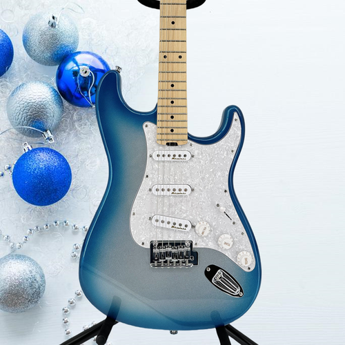 custom Blue White Gradients ST Electric Guitar Solid 3S pickup Trill ...