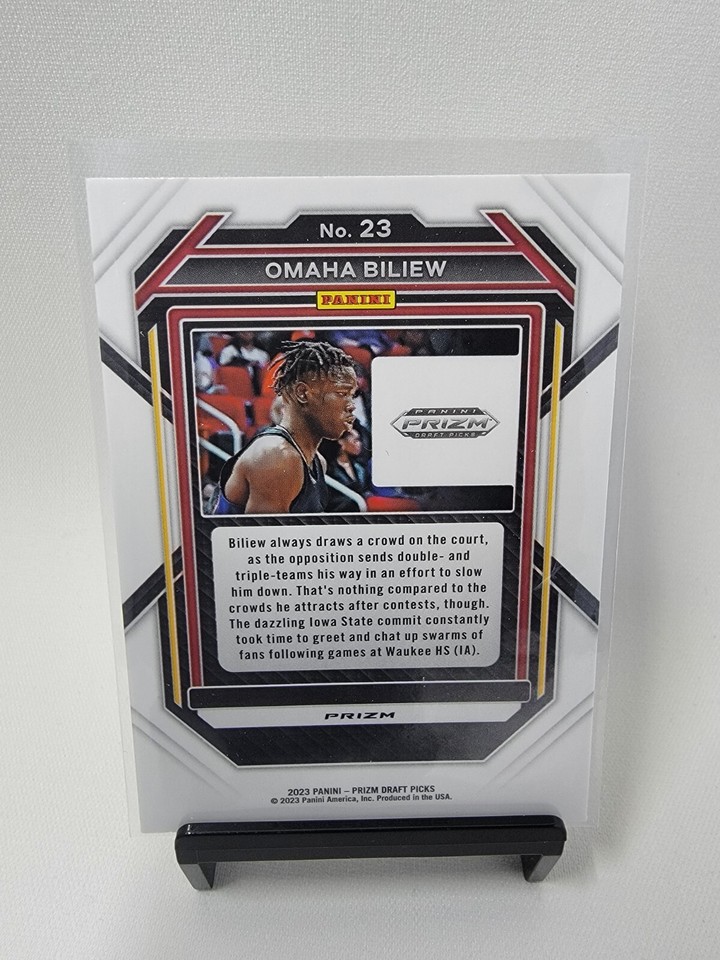 OMAHA BILIEW 2023-24 Prizm Draft Picks 🥈 Silver Prizm #23 Iowa State ...