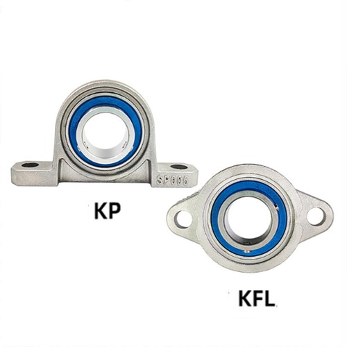 KP KFL Pillow Block Bearing Stainless Steel 10mm 12mm - 30mm Bore Shaft ...