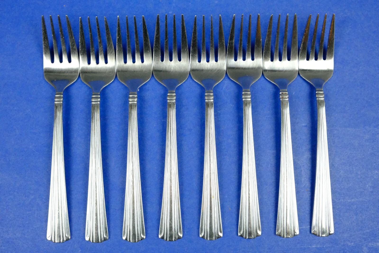 8 x Reed & Barton Fluted Elegance Stainless Salad Forks 6 ¾” | eBay