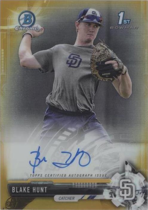 2017 Bowman Draft - Chrome Draft Pick Autographs Blake Hunt #CDA-BH ...